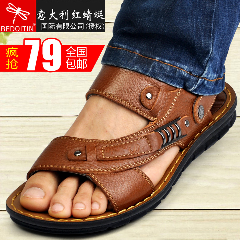 Купить Сандали 2014 мужская сандалии из натуральной кожи мужчины ...